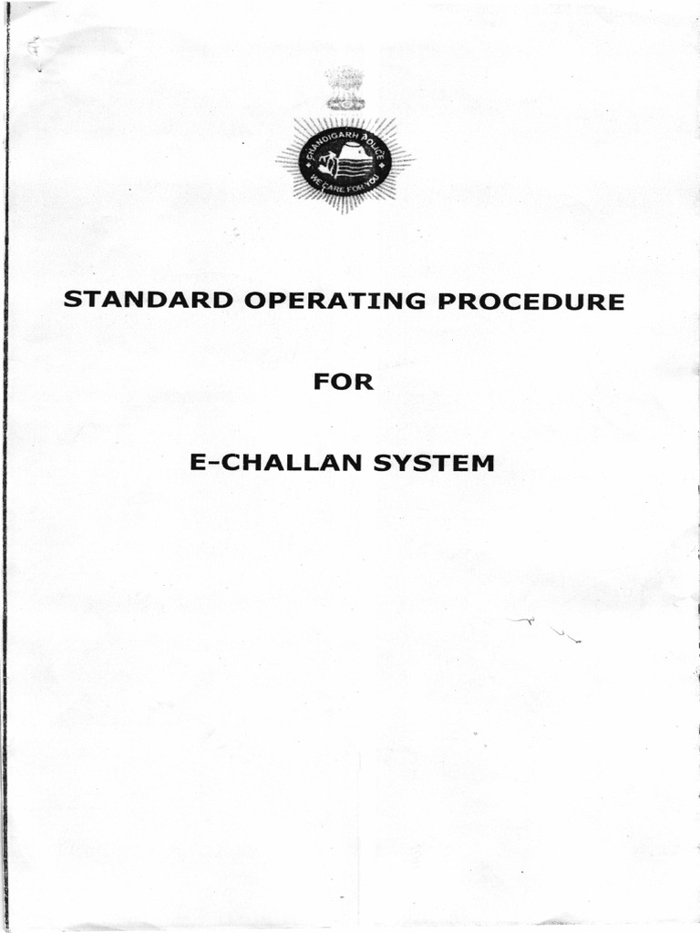 E-Challan System SOP Guide | PDF | Driver's License | Smart Card