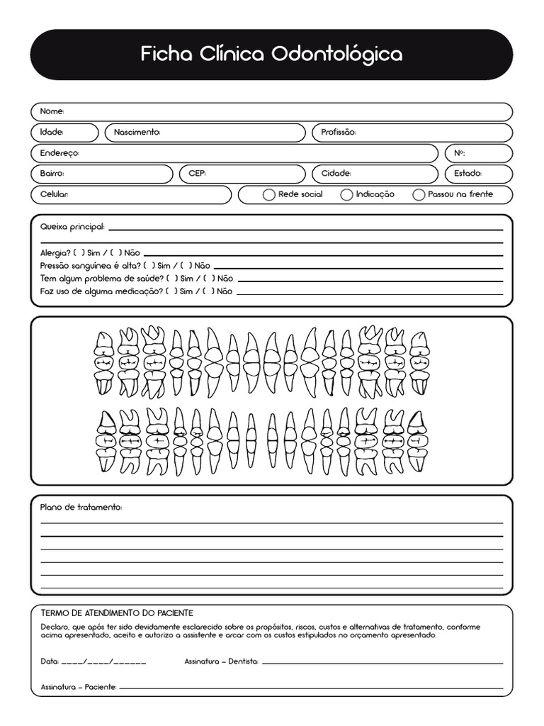 Odontograma para Imprimir PDF | PDF