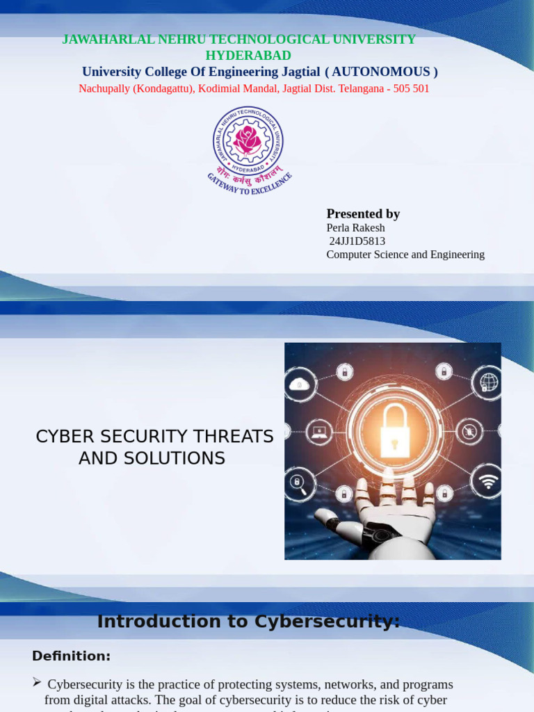Cybersecurity Threats & Solutions Guide | PDF | Security | Computer Security