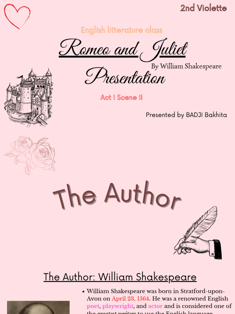 Romeo and Juliet Presentation | PDF | Characters In Romeo And Juliet ...