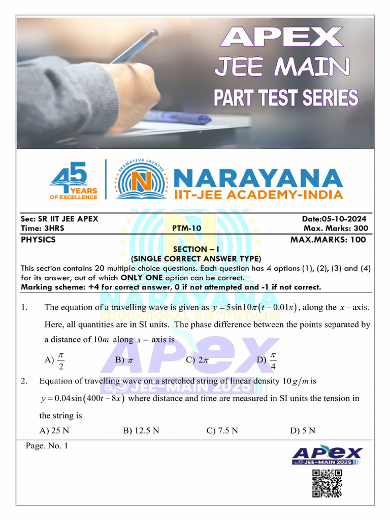 PTM-10 - QP Final | PDF
