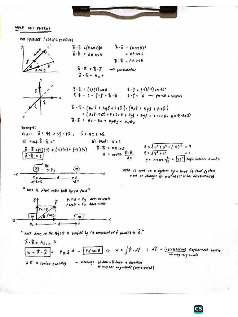 Physics For Engineers - Work and Energy (Notes) | PDF