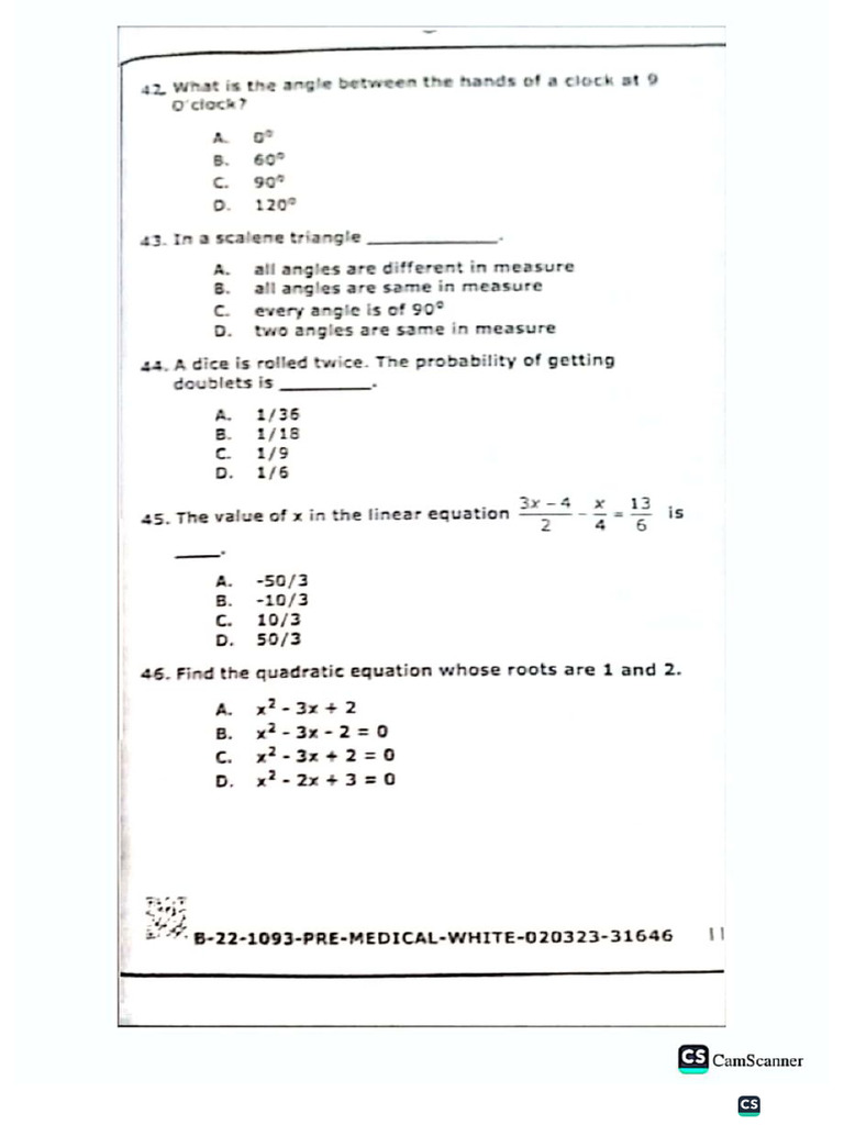 HEC Test 2022 2023-1 | PDF