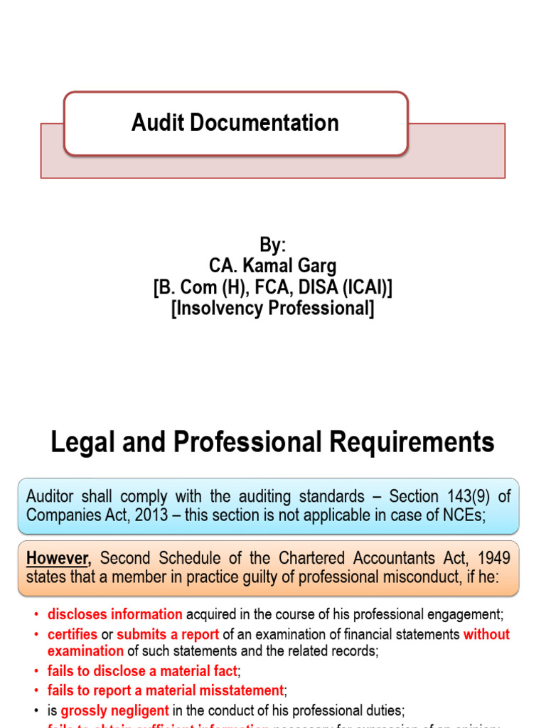 Audit Documentation | PDF | Audit | Auditor's Report