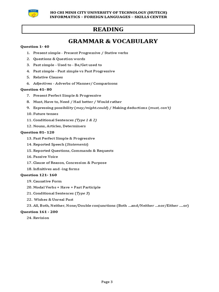 Grammar & Signs | PDF | Verb | Syntax