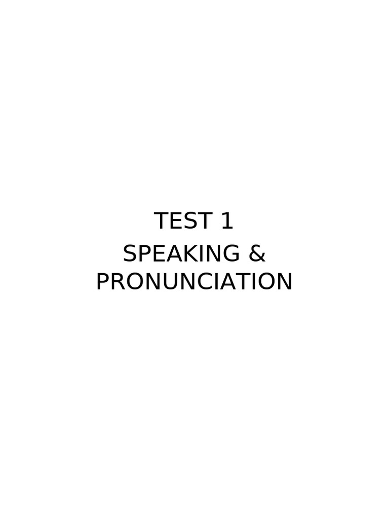 Grade 11 Speaking Test Plan Pdf