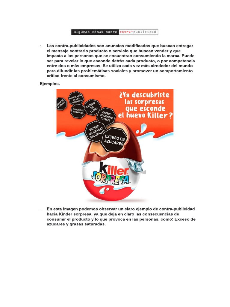 Contra-publicidad: Impacto y Ejemplos | PDF