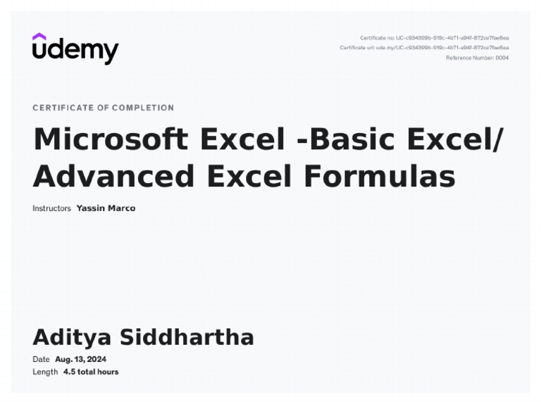 Excel Certification | PDF