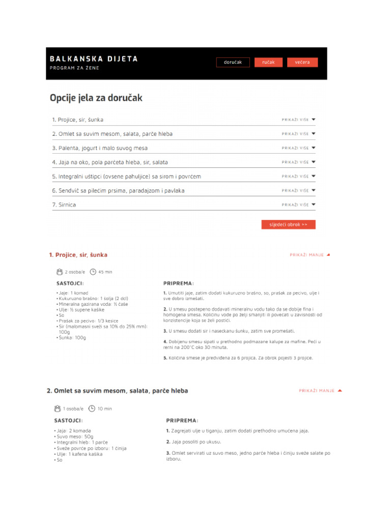 Balkanska Dijeta | PDF