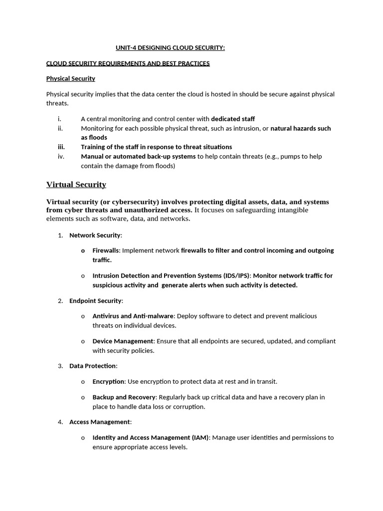 Cloud Computing Unit-4 Complete Notes 20-09-2024 | PDF | Security ...