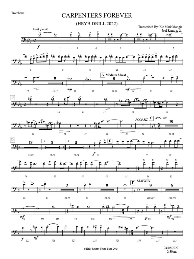 Carpenters 1st Trombone | PDF