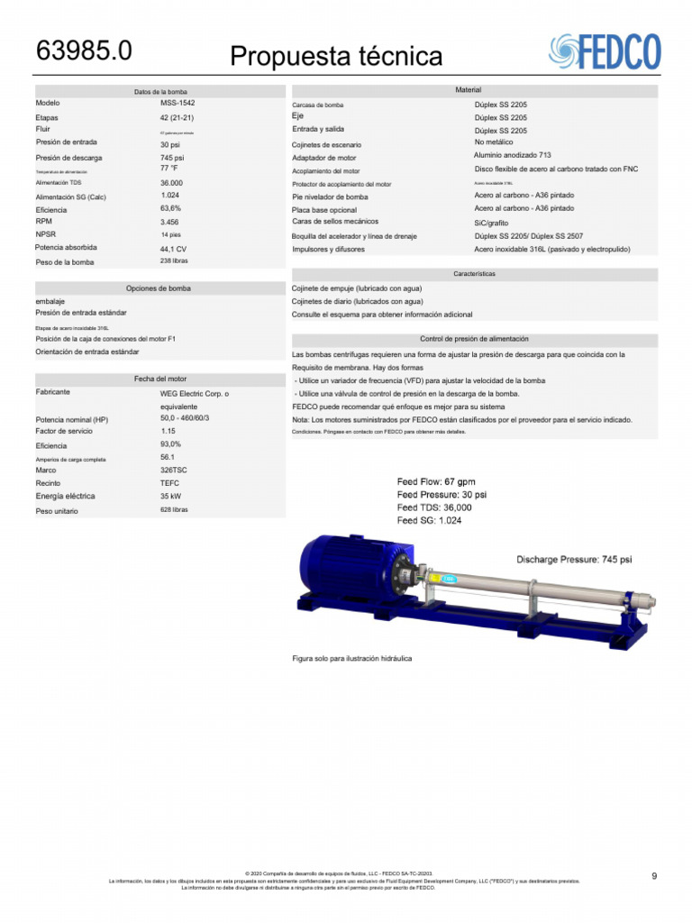 MSS-1542 (Esp) | PDF | Rodamiento (Mecánico) | Bomba