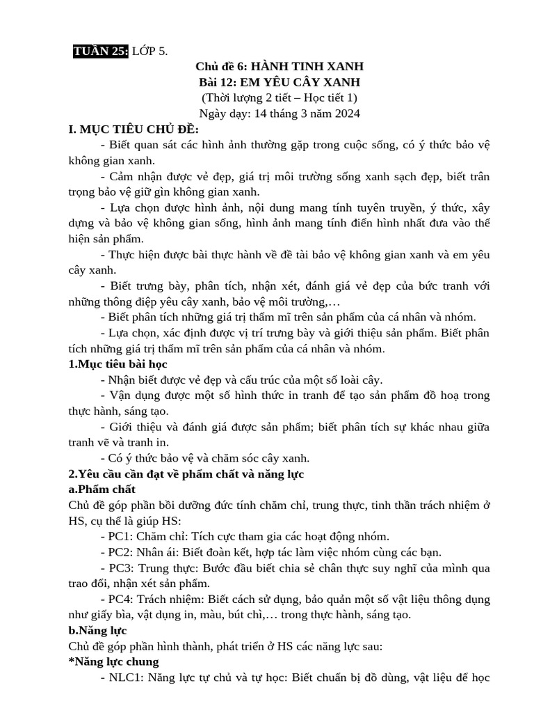 CTST 2 Tuan 25 | PDF