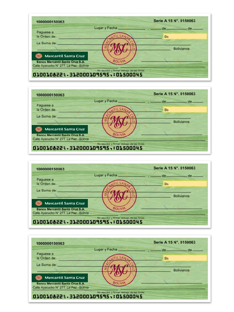 Cheques Mcs | PDF