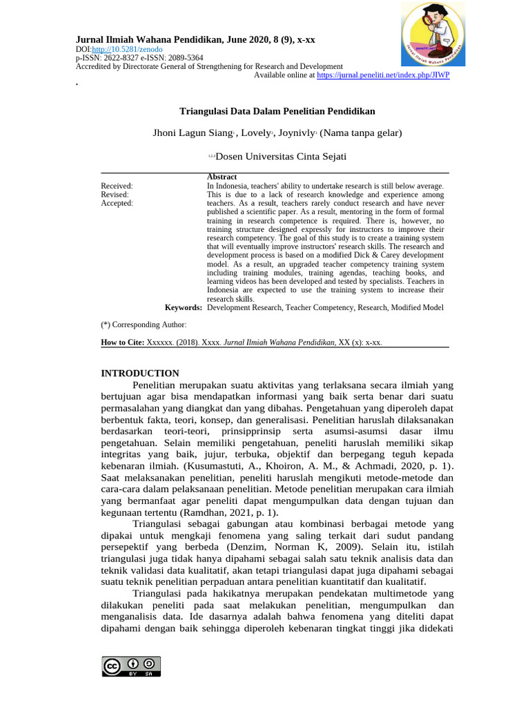 Triangulasi Data Dalam Penelitian Pendidikan | PDF