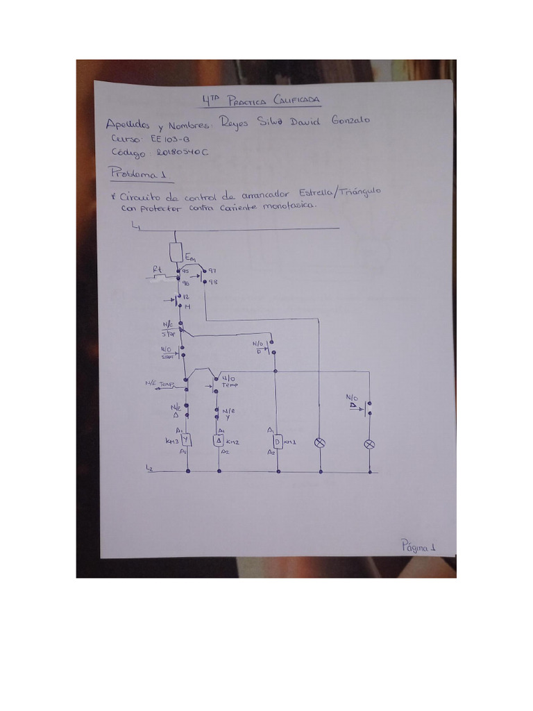 4ta Practica Calificada - Ee103-B - Reyes Silva David Gonzalo | PDF