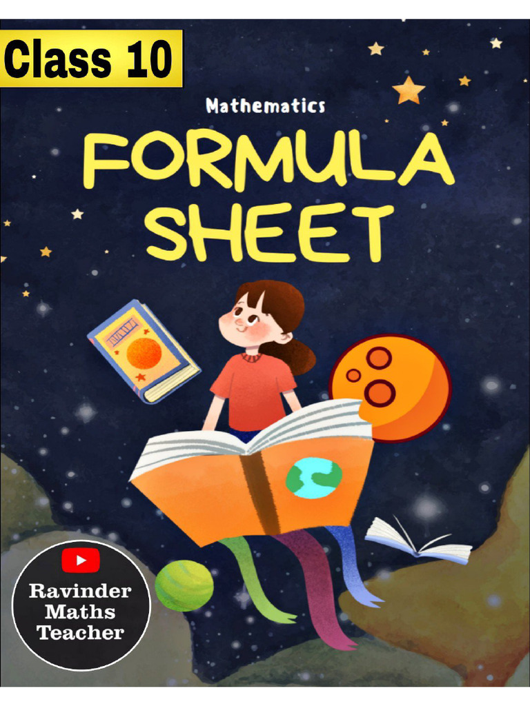 Cbse Class 10TH Maths All Formulas 2024 Exam | PDF