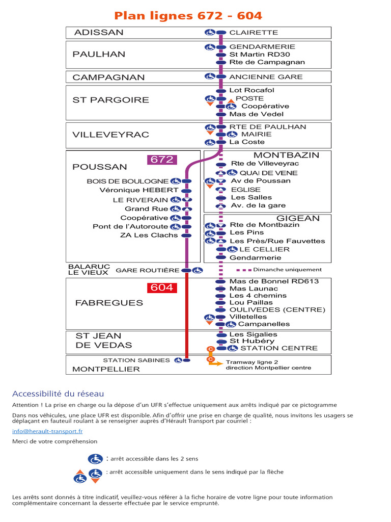 Accessibilité des lignes de bus 672 et 604 | PDF | Tramway | Transport ...