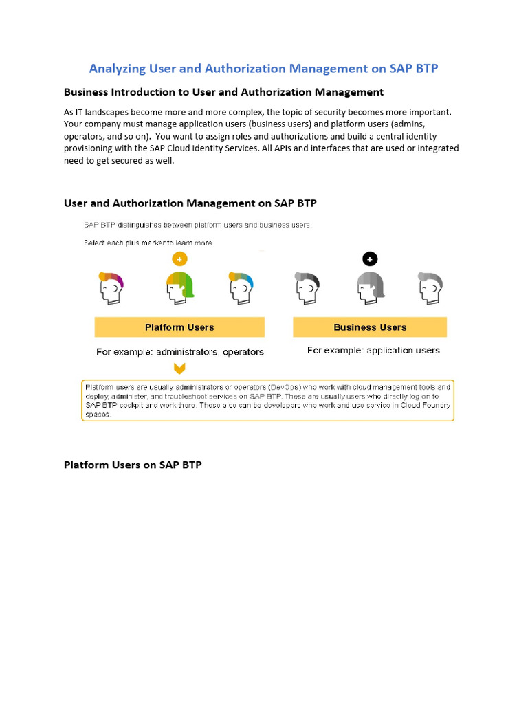 7-SAP BTP Security Fundamentals | PDF | Cloud Computing | Access Control