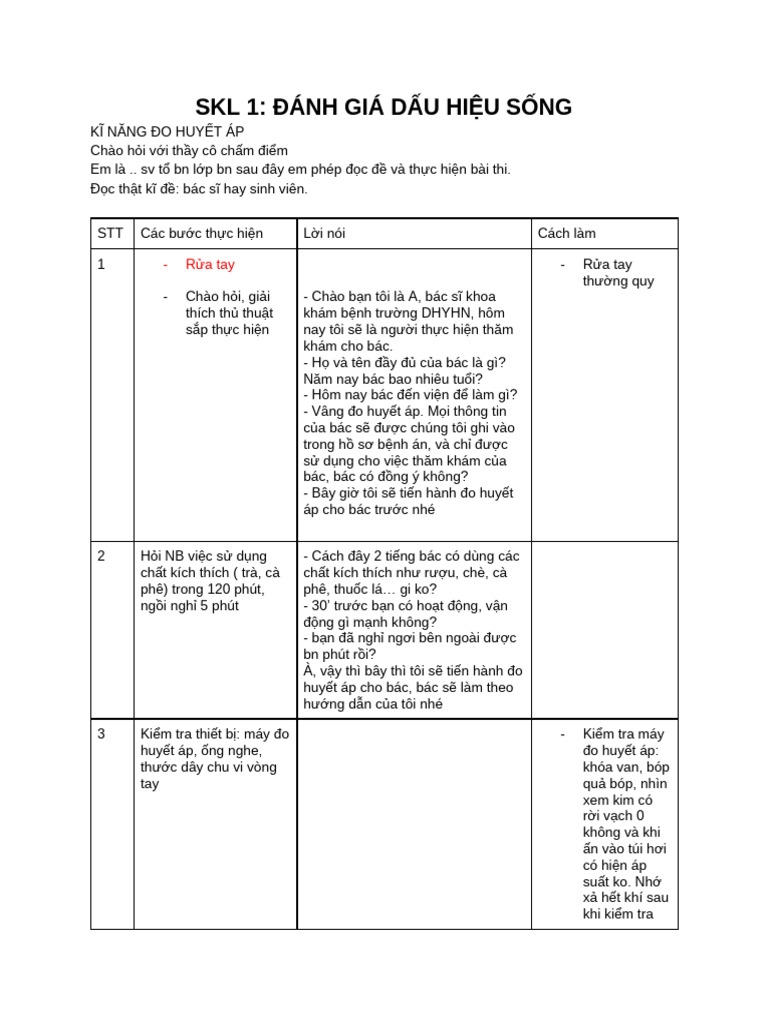 SKL1 - đo huyết áp | PDF