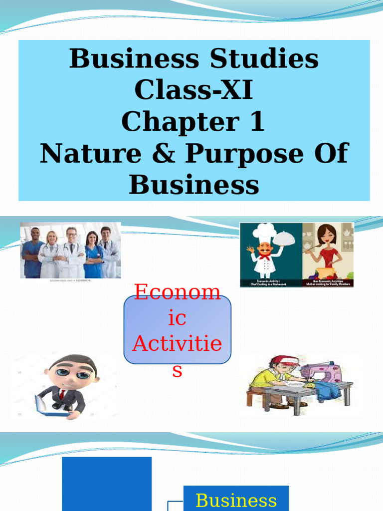 Nature and Purpose of Business Class XI | PDF