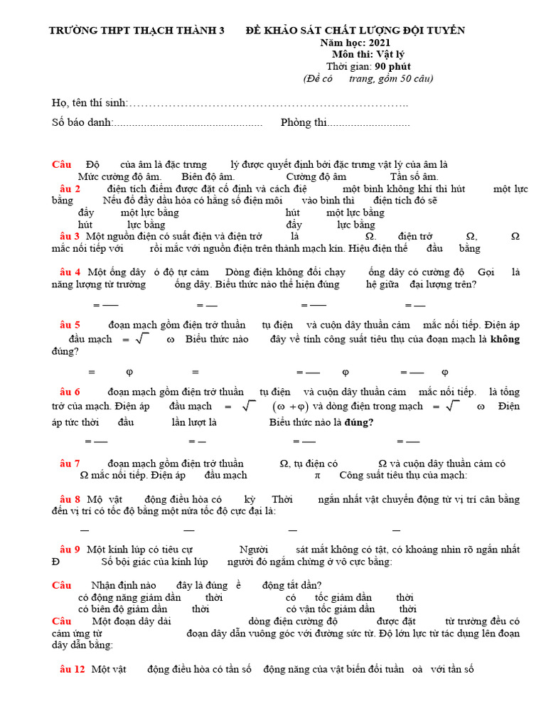 Hsg-Giao Lưu 4 Trư NG THPT | PDF
