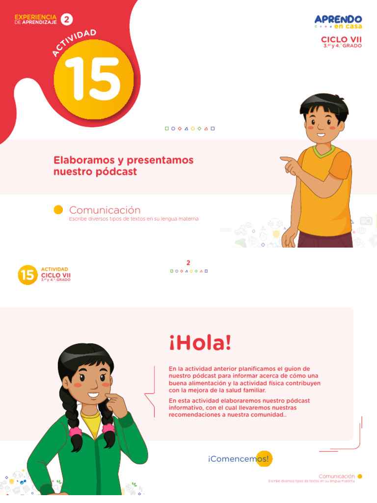 15 Elaboramos y Presentamos Nuestro Pódcast | PDF | Comunicación ...
