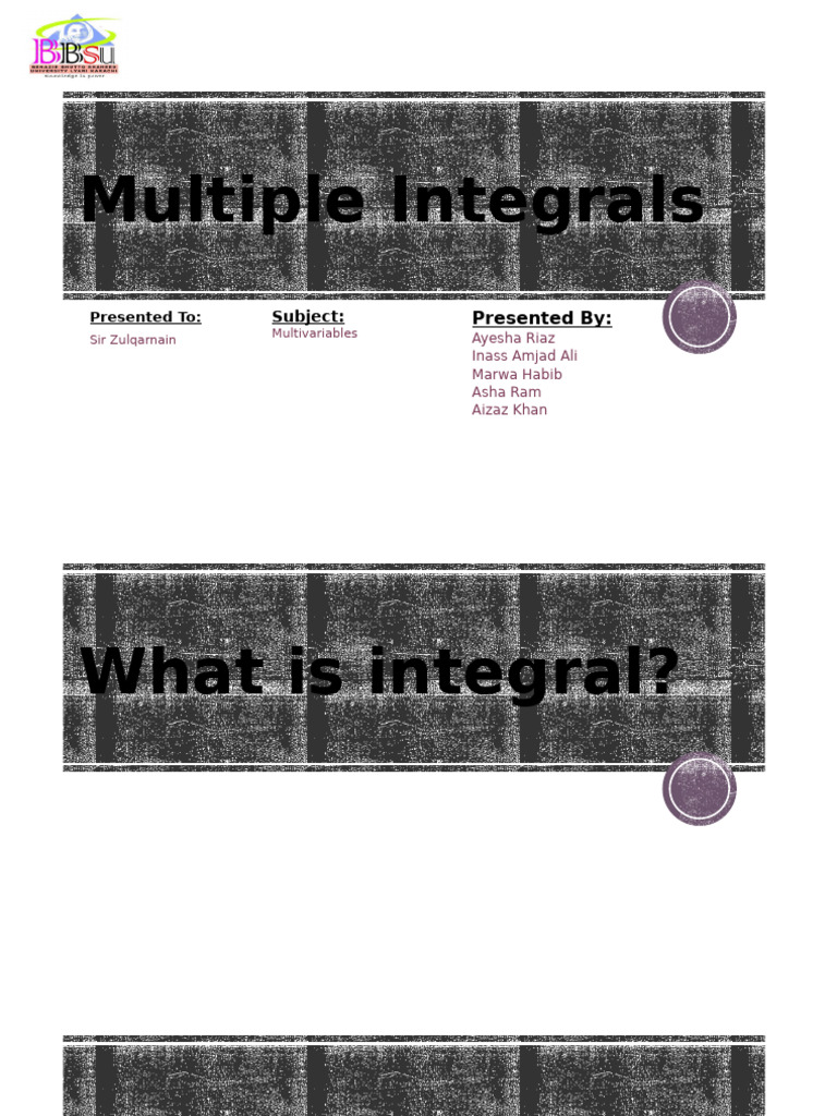 Multiple Integrals | PDF | Integral | Mathematics
