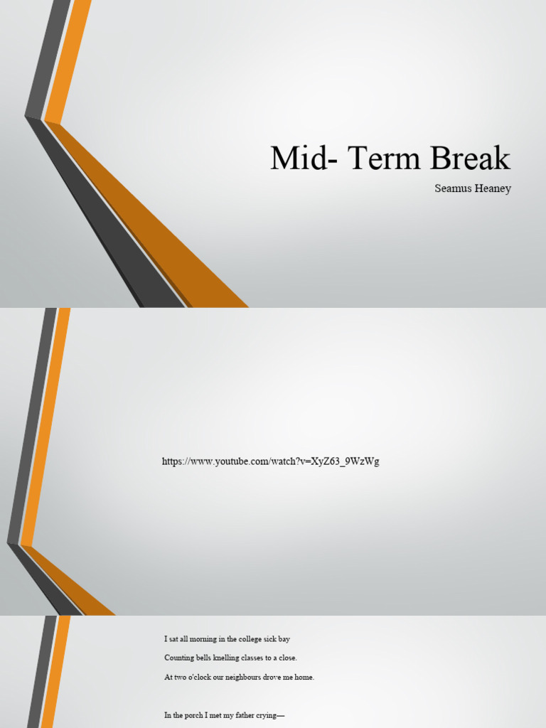 Mid - Term Break | PDF