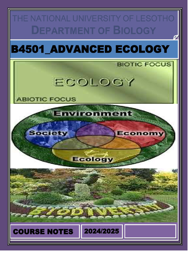 Lecture 9 - B4501-Advanced Ecology-2024-2025 | PDF | Invasive Species ...