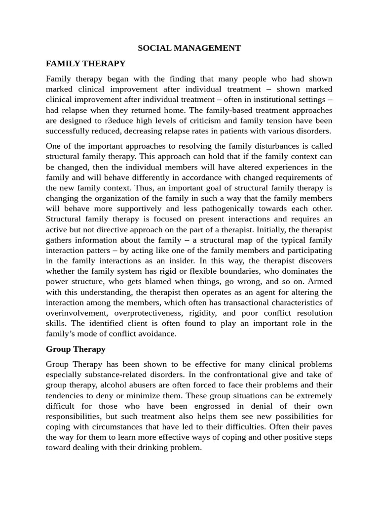 Family Therapy | PDF | Family Therapy | Therapy