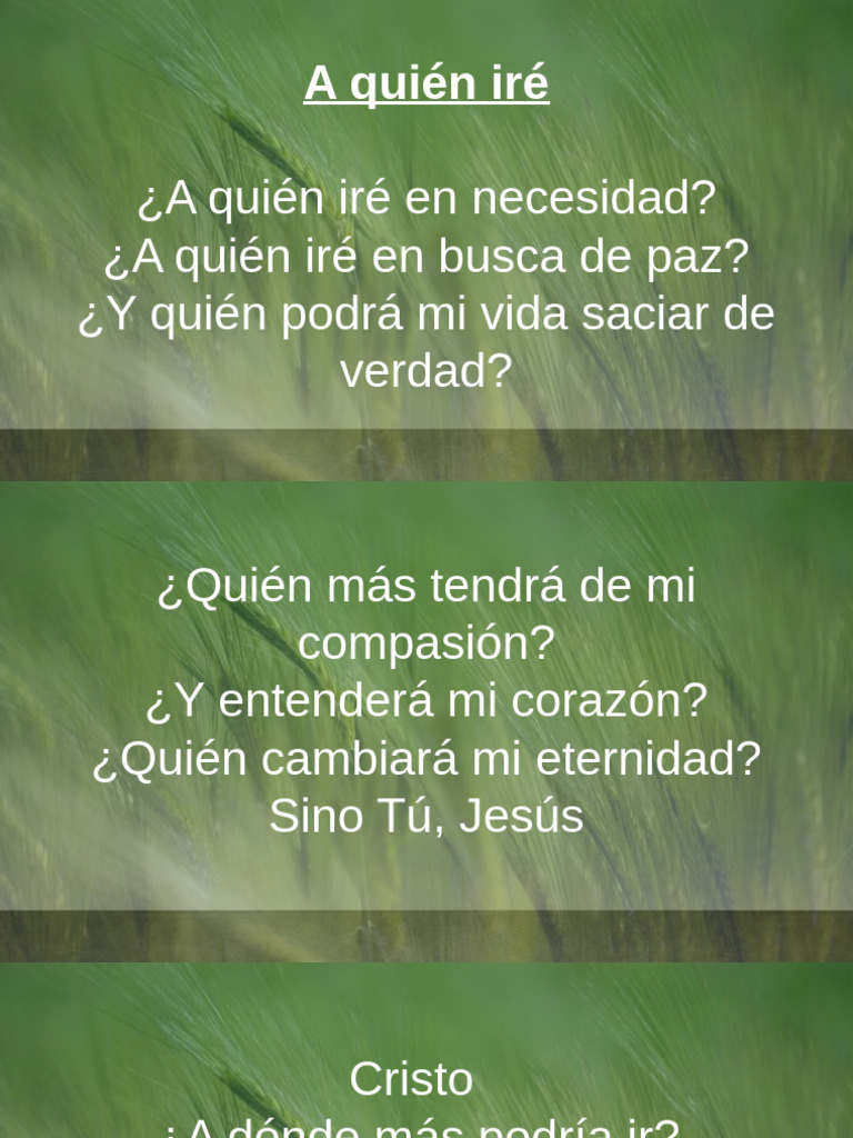 A Quien Iré | PDF