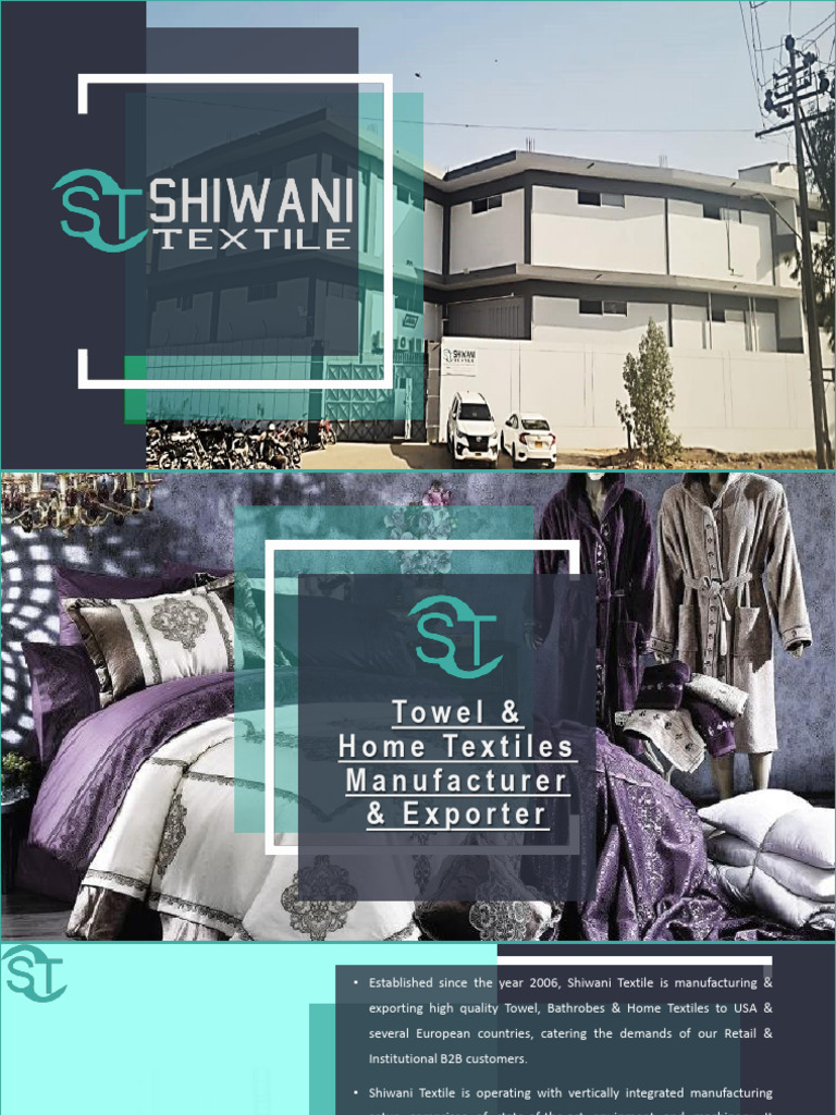 Shiwani Textile - Company Profile | PDF | Bedding | Pillow