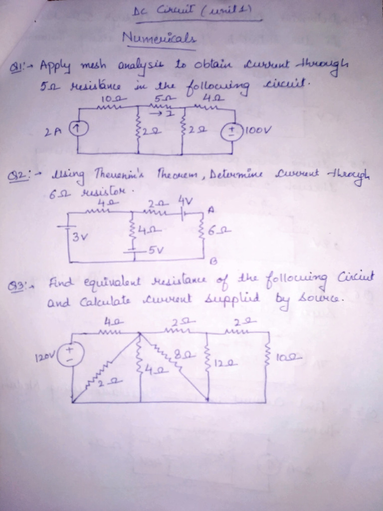 Unit 1 Numericals | PDF