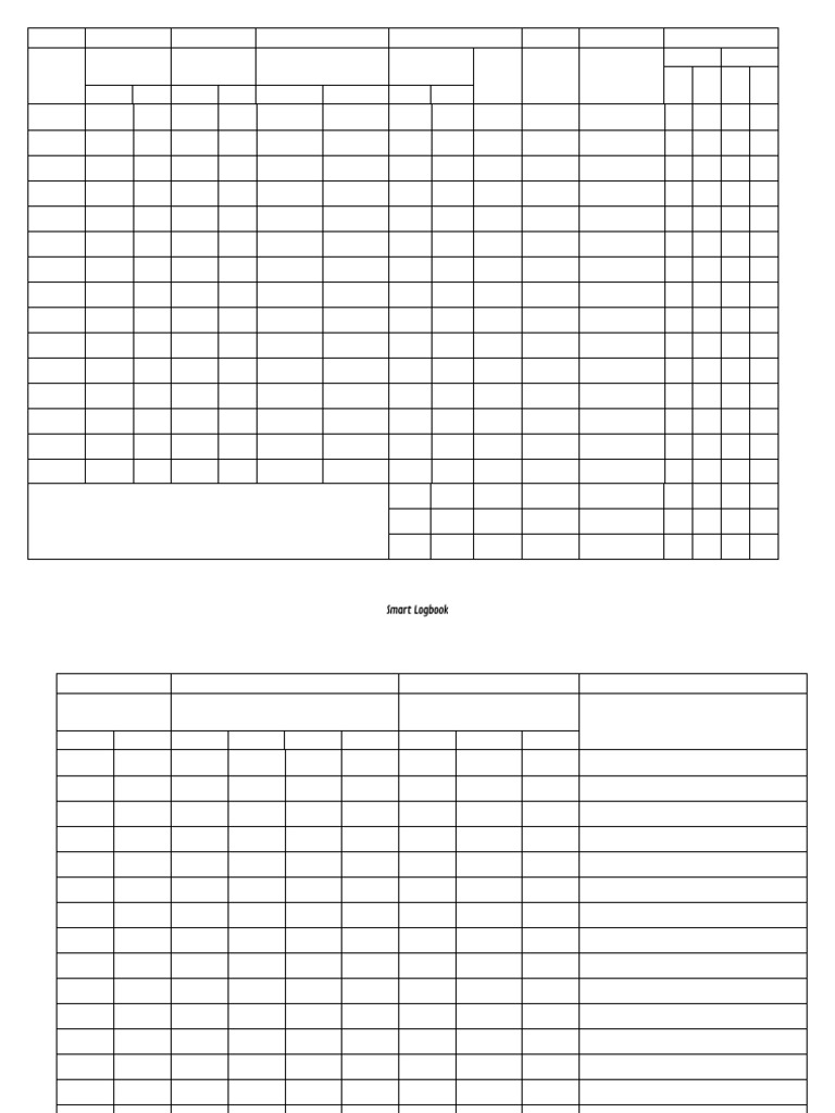 Pilot Flight Log Template | PDF | Instrument Flight Rules | Aerospace ...