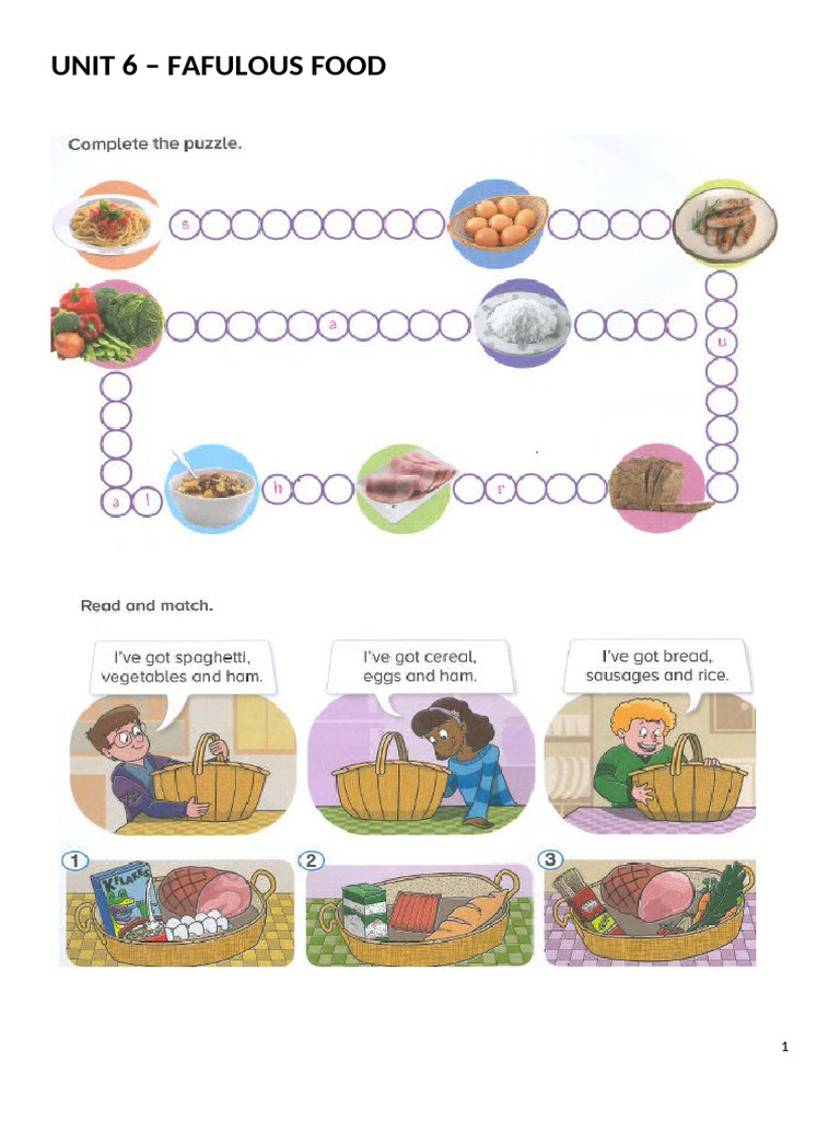 Unit 6 - Fabulous Food - Go 3 | PDF