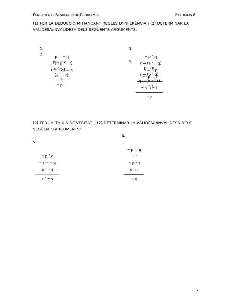 Exercicis-8-Enunciats I Solucions | PDF