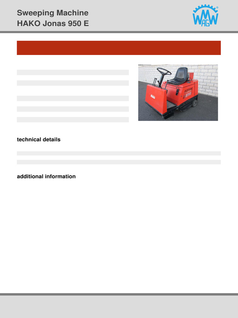 HAKO Jonas 950 E | PDF | Manufactured Goods | Vehicles