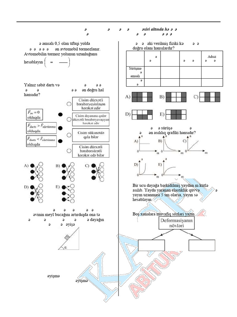 Kuiz - 5 - AZE - Fizika - 10 Sinif | PDF
