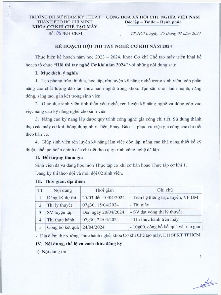 05 KH Hoi Thi Tay Nghe Co Khi 2024 | PDF | Vietnam | Military Of Vietnam