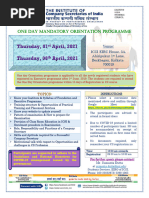 ICSI 15-Day Classroom EDP 2025 Details | PDF