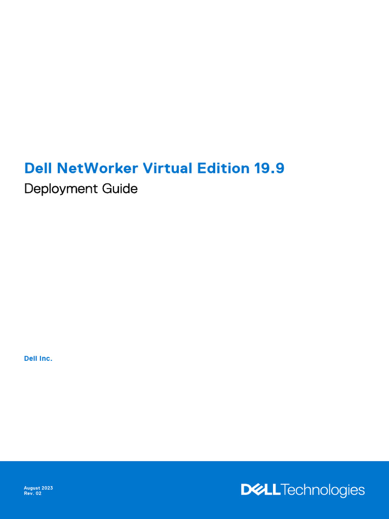 Dell NetWorker Virtual Edition 19.9 Guide | PDF | I Pv6 | Domain Name System