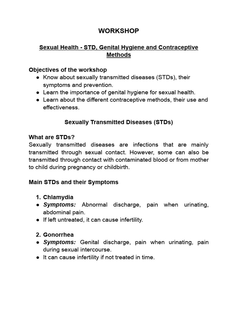 4-P Workshop | PDF | Sexually Transmitted Infection | Birth Control