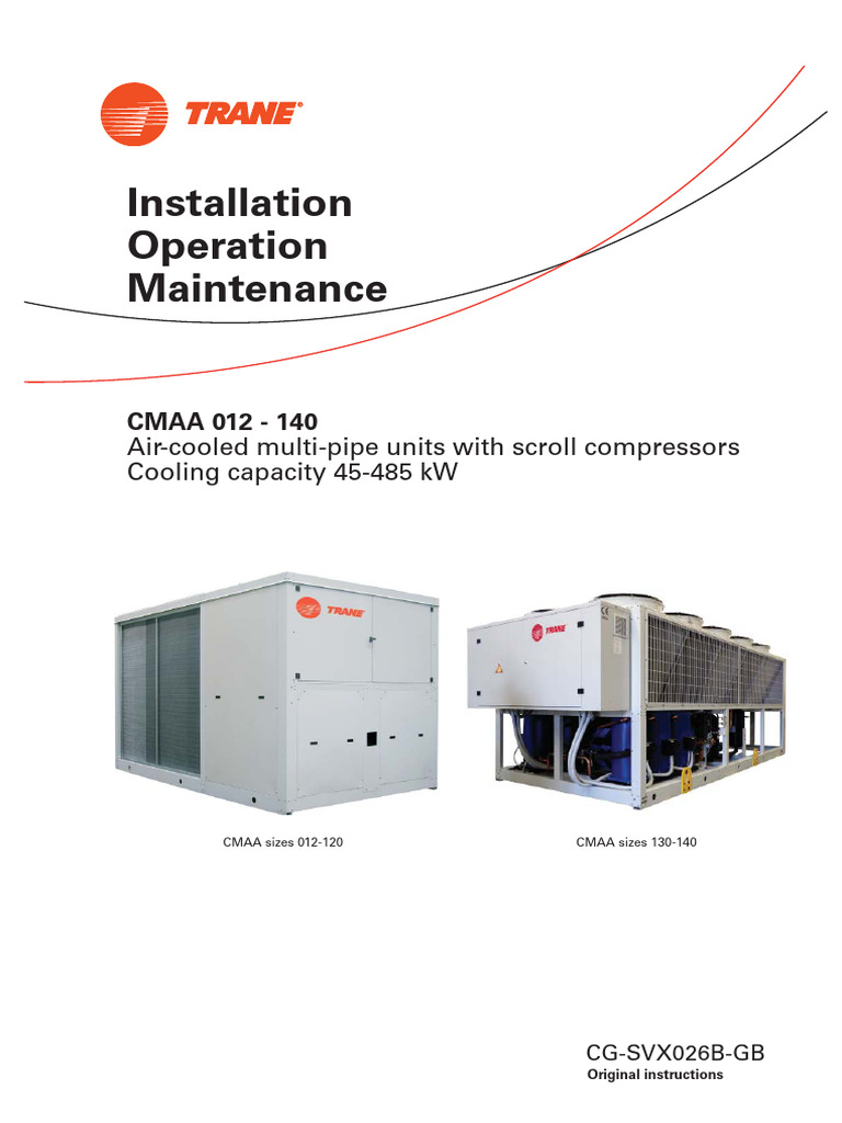 CMAA - IOM (Inglés) | PDF | Air Conditioning | Mechanical Engineering