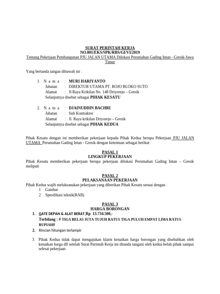 Surat Perintah Ker | PDF