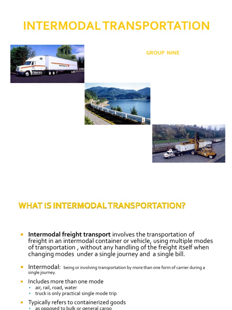 Inter Modal Transportation | PDF | Intermodal Freight Transport | Cargo