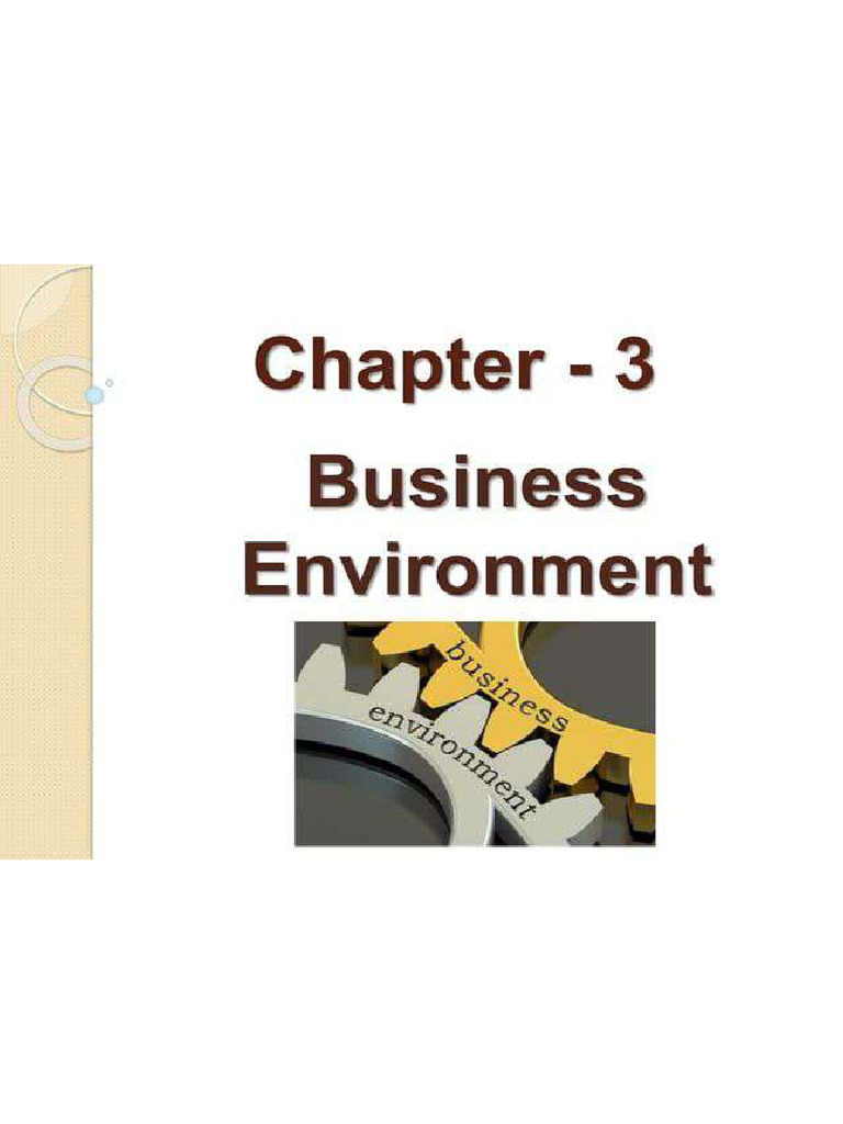 Business Environment Part 1 | PDF