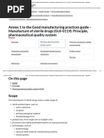 Annex 1 GMP | PDF | Sterilization (Microbiology) | Risk Management