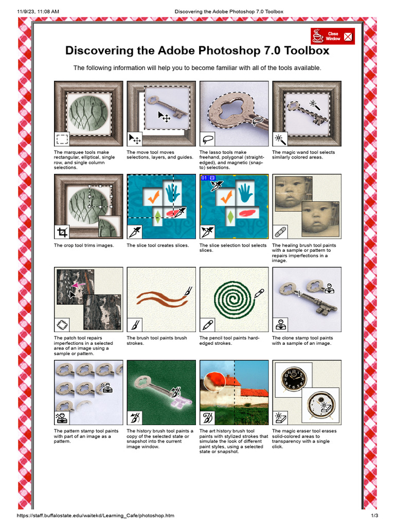 Adobe Photoshop 7.0 Toolbox Overview | PDF | Adobe Photoshop | Image ...