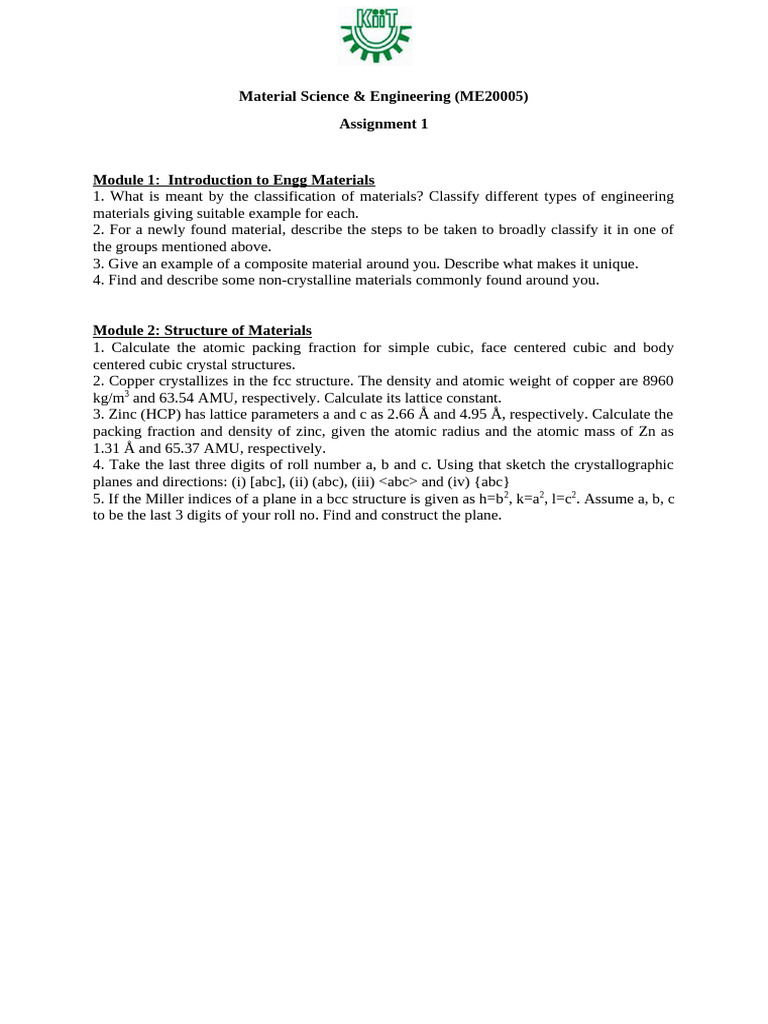 MSE - Assignment 1 | PDF